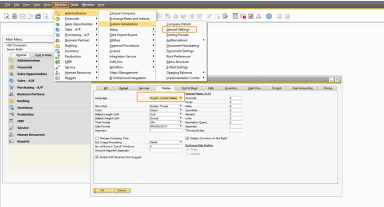How to Change the User Interface Language in SAP Business One - Ninniku ...